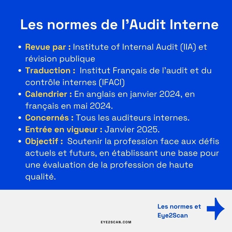 Nouvelles normes de l’Audit Interne par l’IIA : S'y conformer avec Eye2Scan